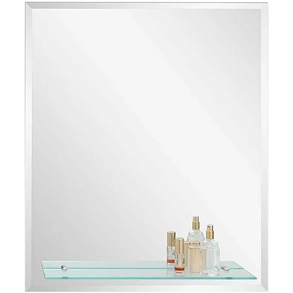 Espejo Rectangular Reflejar Biselado con Repisa 40x60.