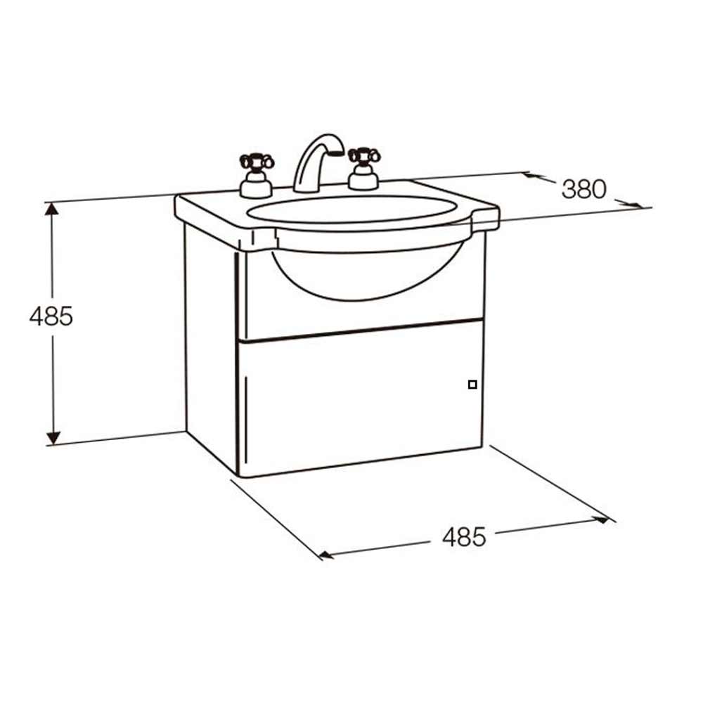 Vanitory de Colgar Venecia Blanco Ferrum 48 cm Y4V3F.